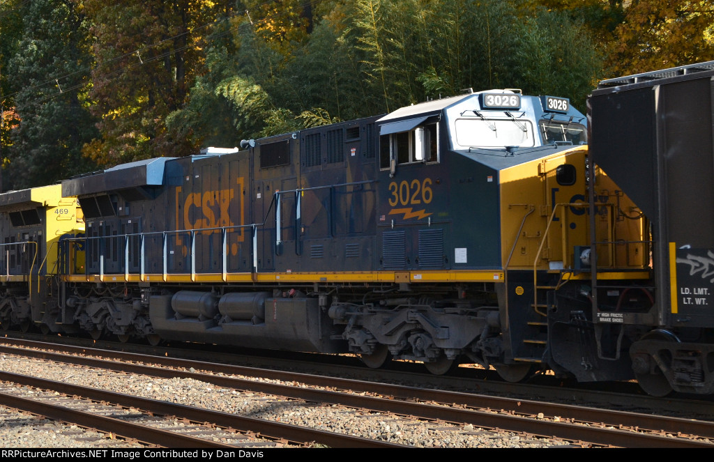 CSX ES44AH 3026 trails on K533-20